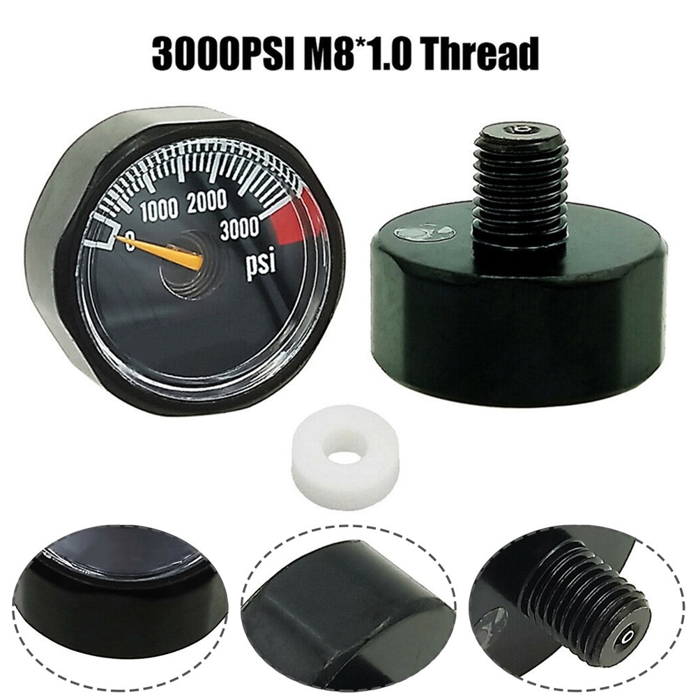 [COD] Pressure Gauge 3000 psi M8*1.0 Micro Mini Manometer for Paintball ...