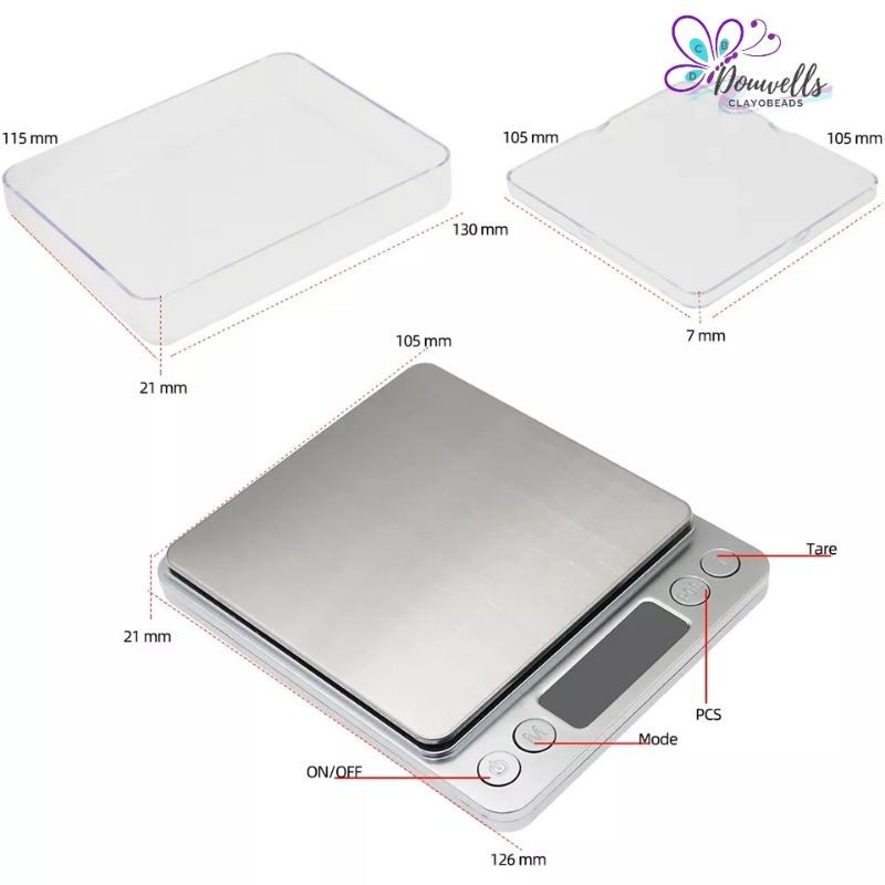 3000g 0.1g Digital Weighing Scale Kitchen Scale 3kg Pocket Resin ...