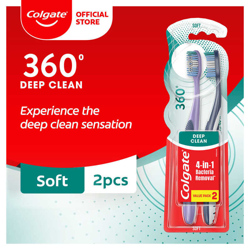 Colgate 360* Deep Clean Toothbrush 2Pk Ae7 141 96 | Shopee Philippines