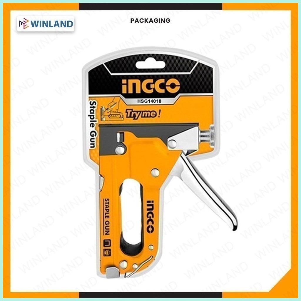 Ingco by Winland Industrial Grade Gun Tacker Staple Gun Tucker HSG14018 ...
