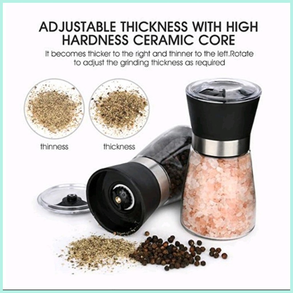 Gift Set of Himalayan Salt + Pepper in Grinder WITH BOX (Himalayan Salt ...