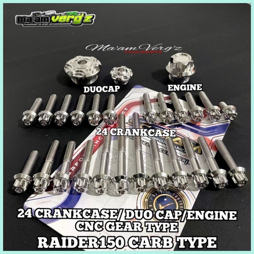 CRANKCASE/DUO CAP/ENGINE CNC GEAR TYPE (RAIDER150 CARB TYPE) | Shopee ...