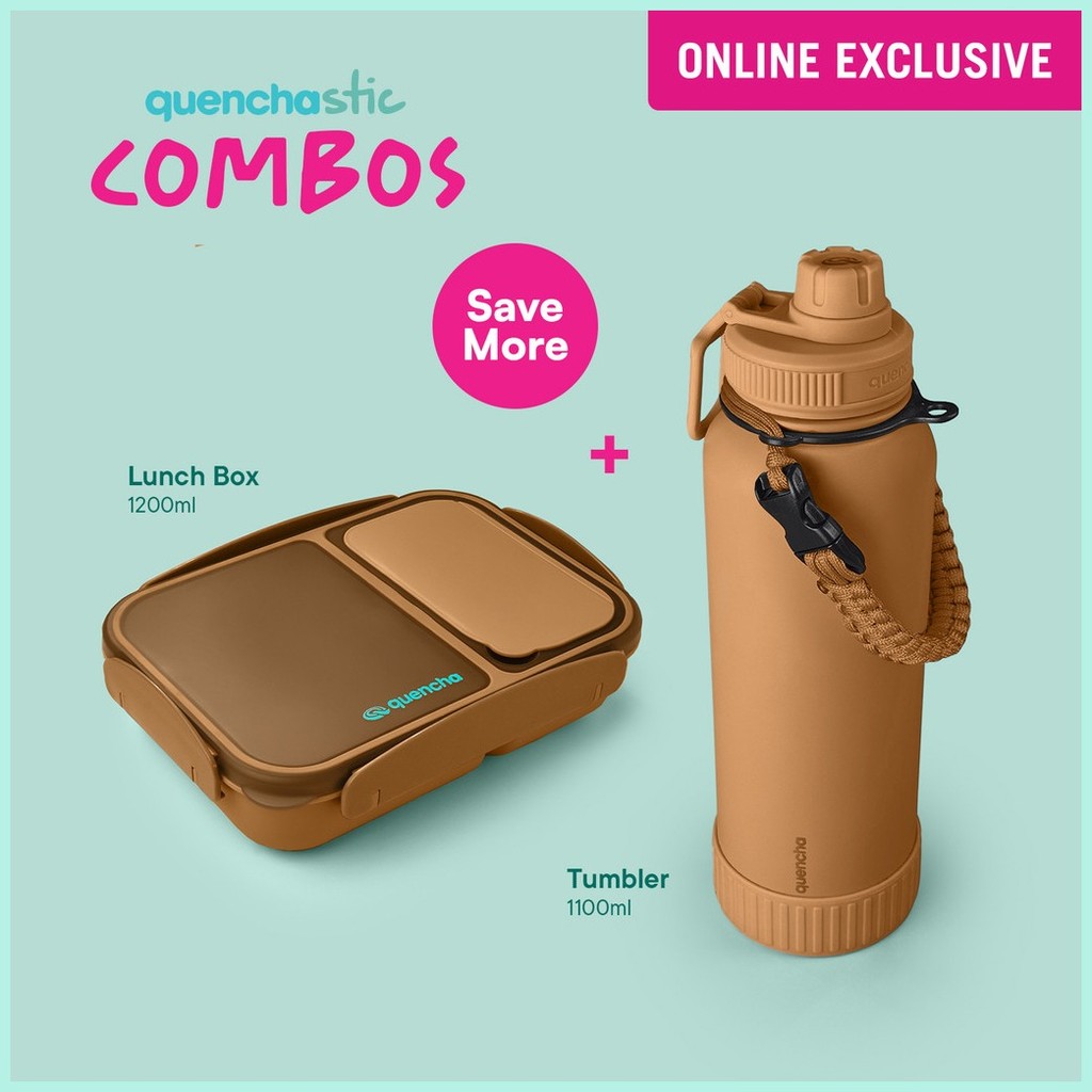 QUENCHA 1200ml Leak-proof Lunch Box and Insulated Tumbler Set | Shopee ...