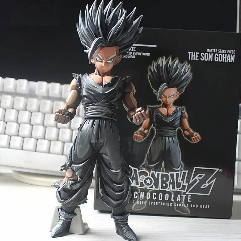 20Cm Anime Dragon Ball Z Super Saiyan Chocolate Black Ver. Pvc Action ...