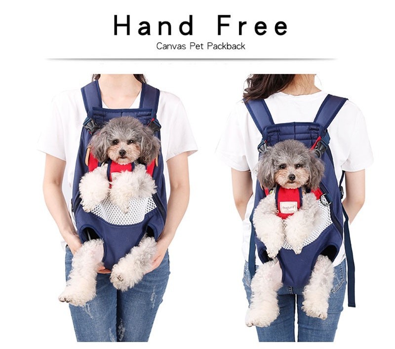 HamshMoc Dog Front Carrier Backpacks for Small Dogs Cats Legs Out Pet ...