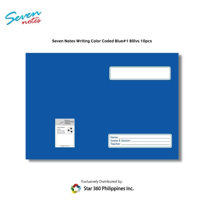 Seven Notes Writing Single Color Coded Notebooks (10Pcs) | Shopee ...