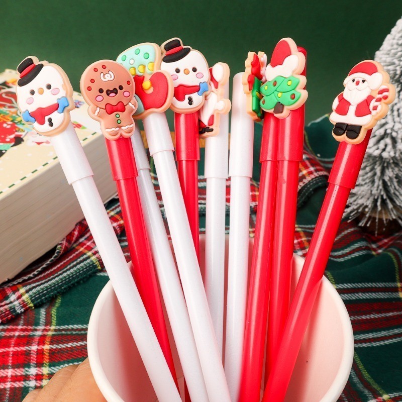 10Pcs/Set Cartoon Christmas Series Neutral Pens - Random Xmas Tree ...