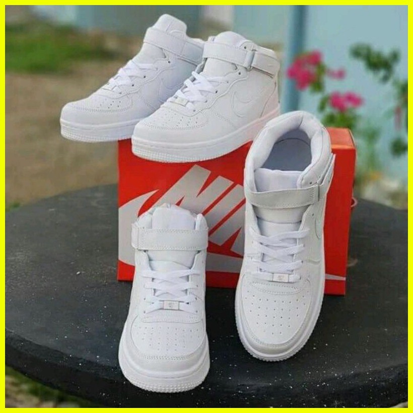 COD airforce high cut Jordan Nike allwhite shoes 36-45 | Shopee Philippines