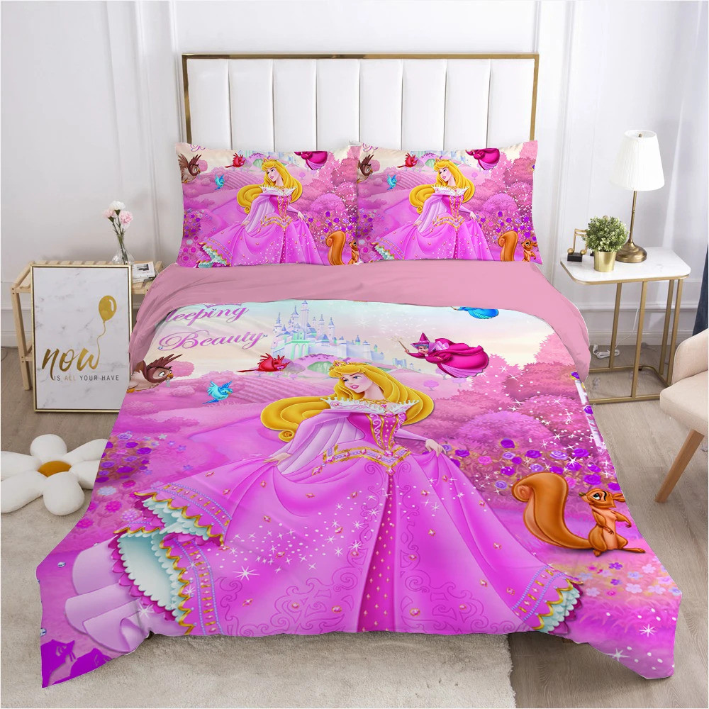Snow White Princess Aurora Duvet Cover Cute Anime Sile Full Queen Size ...