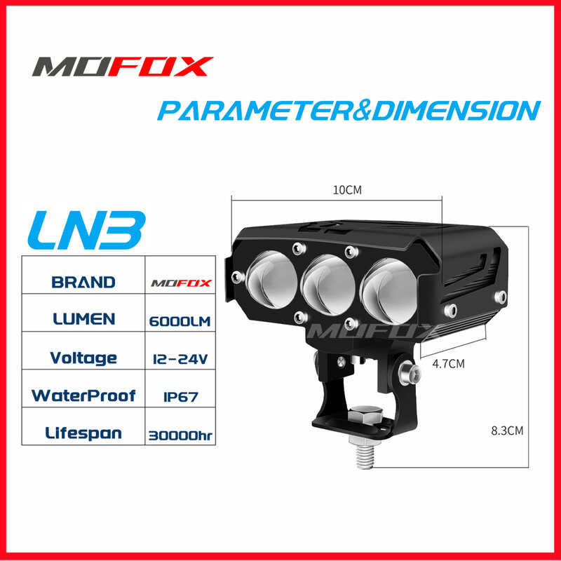 Ln2 MOFOX Ln3 Mini Driving Laser Spotlight Low Beam MDL Fog Dual Color ...