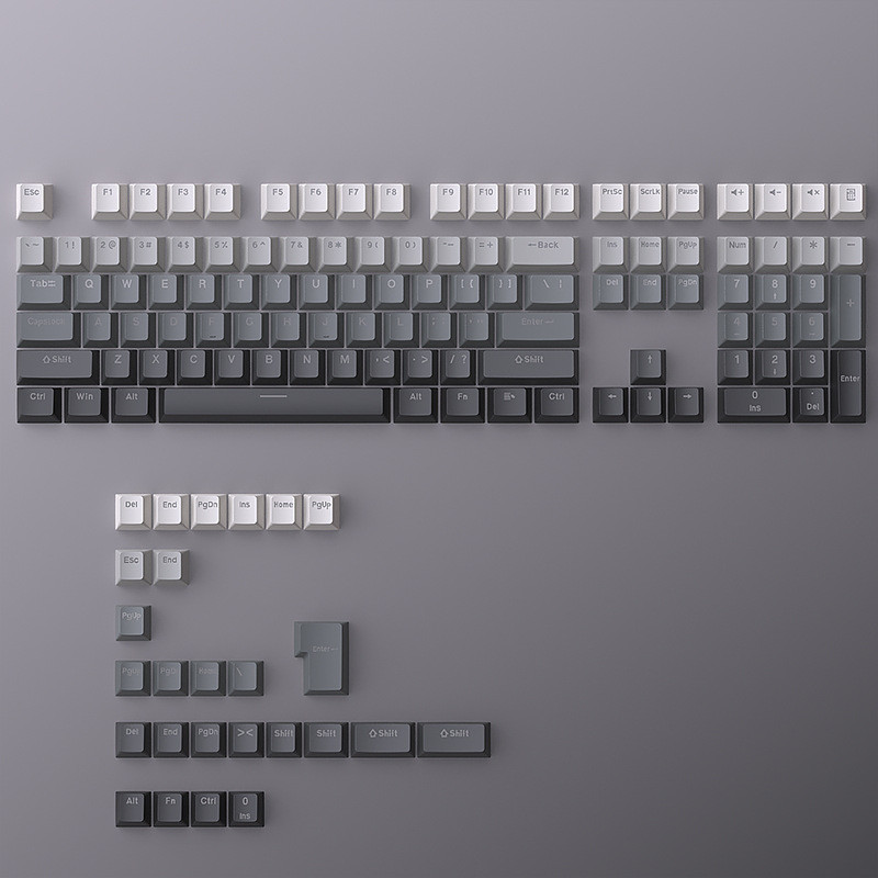 【Local Delivery】Polar Day Front Carving Through Light Keycap Gradient ...
