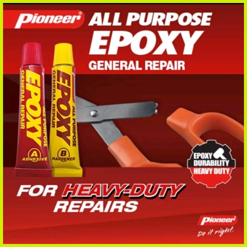 PIONEER EPOXY STEEL, ALL PURPOSE, PLUS FIVE CLEAR SET A&B 6G, 15G, 35G ...