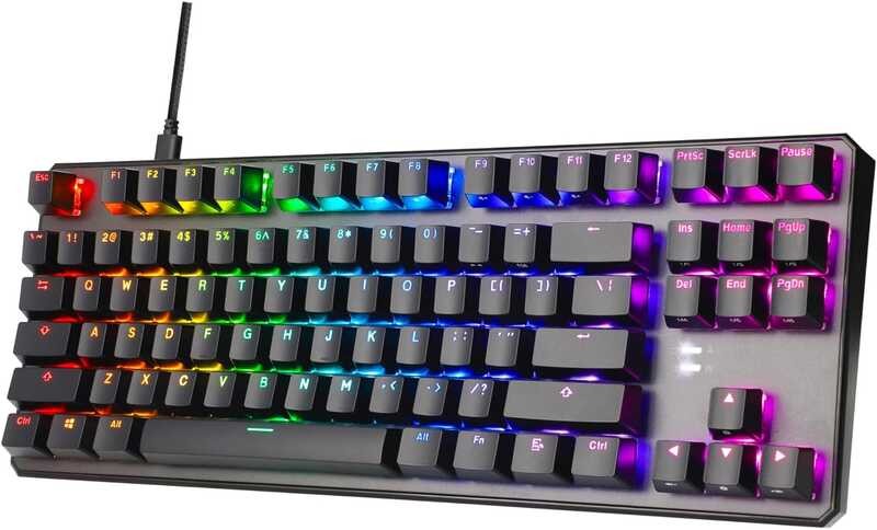 87 TECWARE Phantom+ Key nical Gaming RGB led, TKL 75% Keyboard, Thocky ...