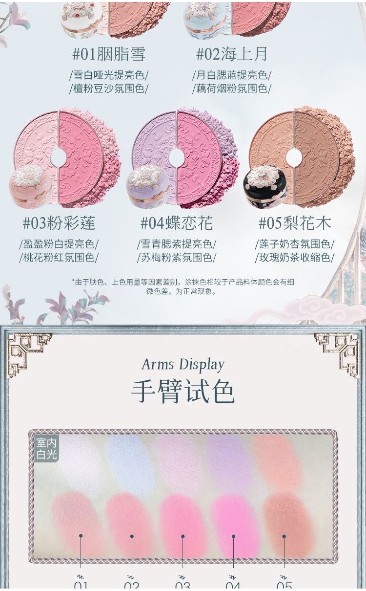 Flower Knows Butterfly Cloud Shoulder Series Two-Tone Blush New Matte ...