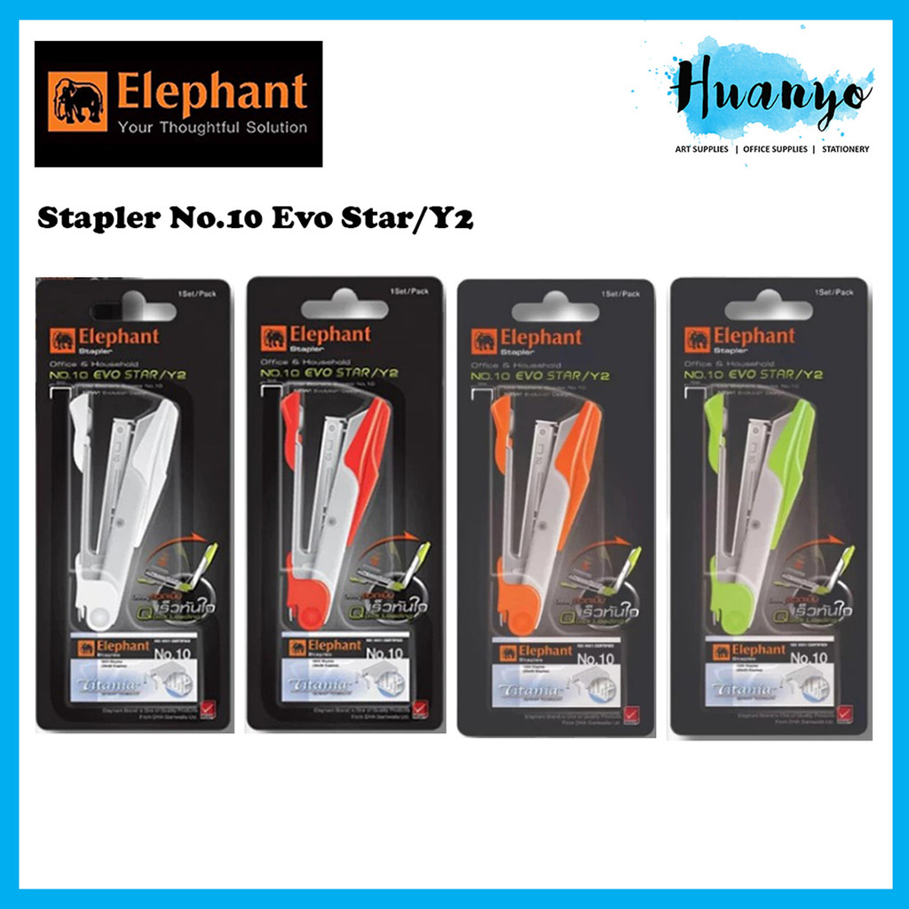 Elephant Stapler No.10 Evo Star/Y2 Set (Random Colour) | Shopee Philippines