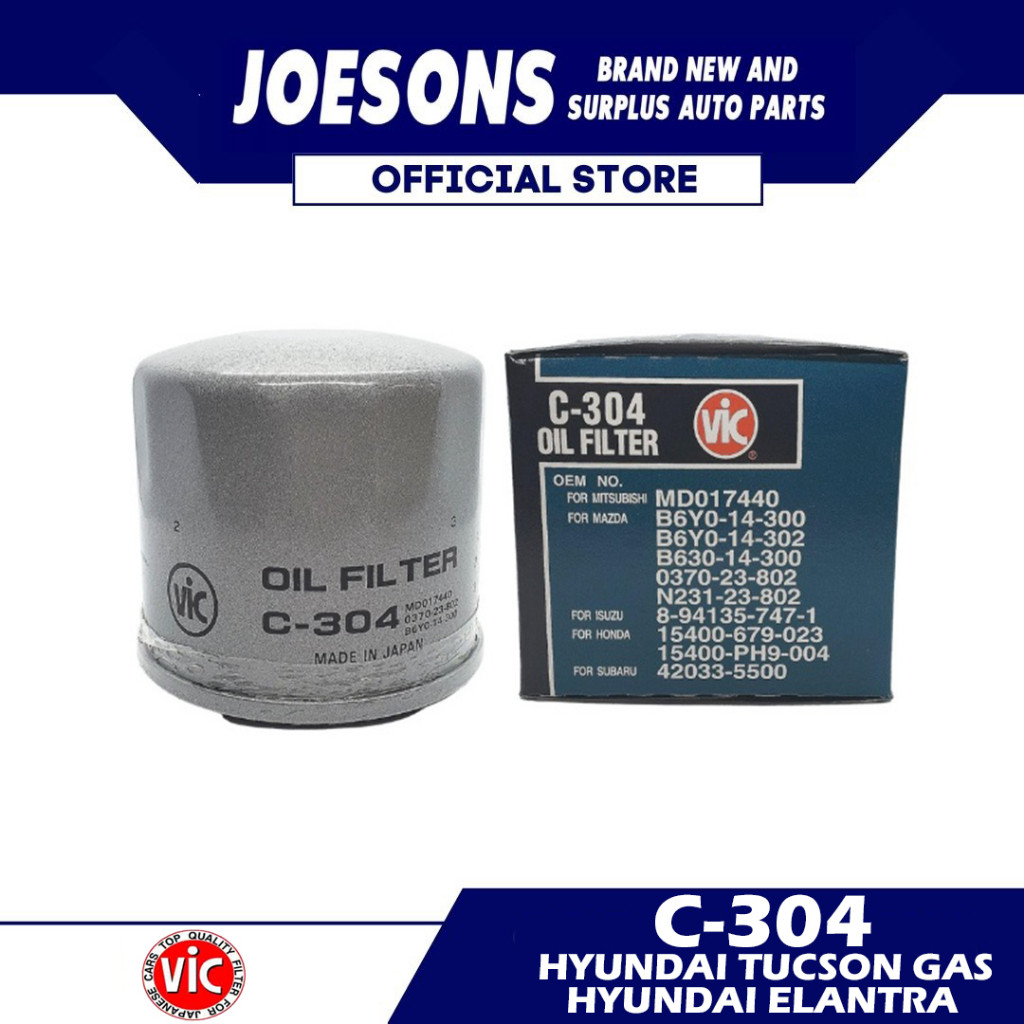 C-304 OIL FILTER JAPAN FOR HYUNDAI TUCSON GAS, STA FE GAS 2009-UP ...
