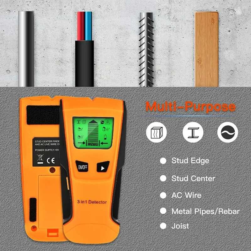 3 in 1 Sensor Scanner Pipe Live Wire Gadgets Detect Wall Electric ...