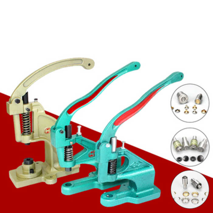 1Pc Eyelet Hand Press Manual Rivet Setter Metal Studs Setter Heavy Duty ...