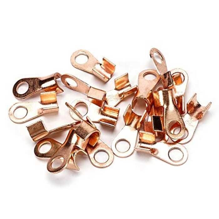 Barrel Davitu Open Copper Ring Lug battery Terminals Wire Crimp Connector OT 3A 10A 20A 30A 40A ...