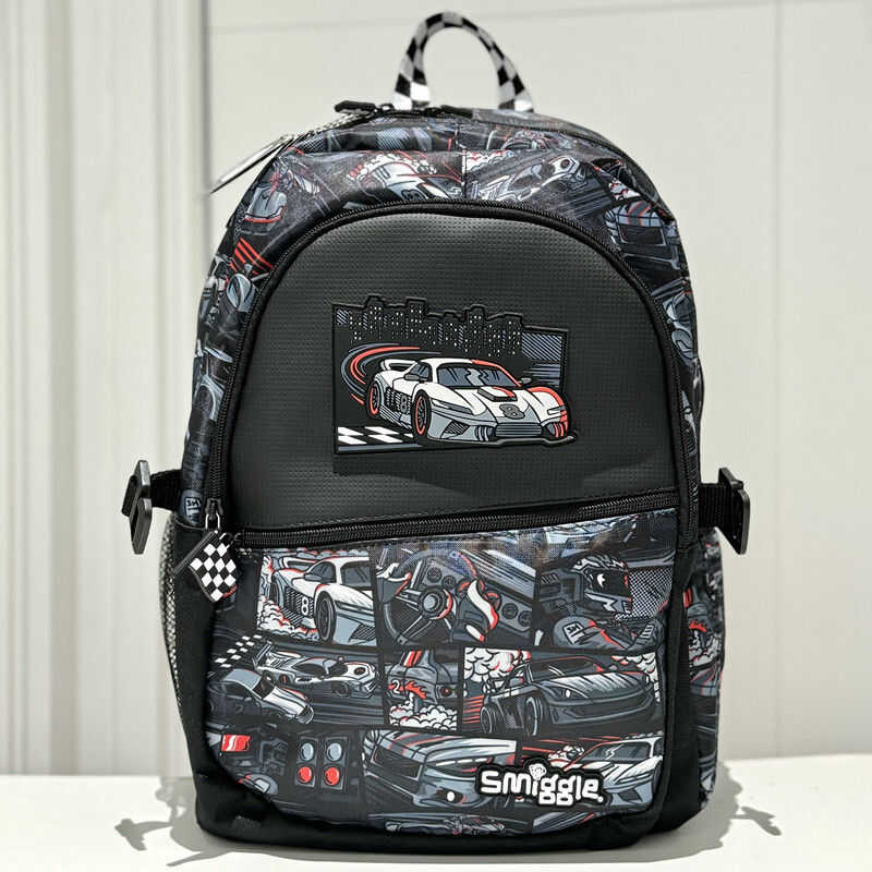 Black Smiggle Backpack game console School bag shark boy bag Limitless ...