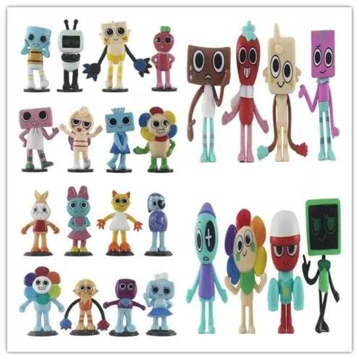 8/12Pcs Set PVC Action Figure Dandy World Sprunki Figures Incredibox ...