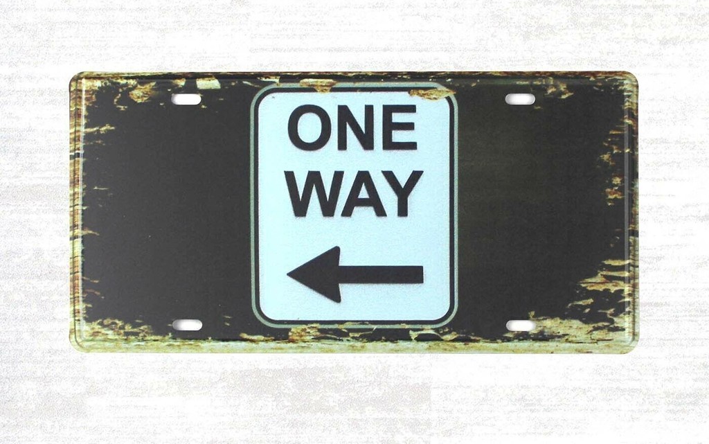 One Way tin sign car plate garden bar pub signs | Shopee Philippines