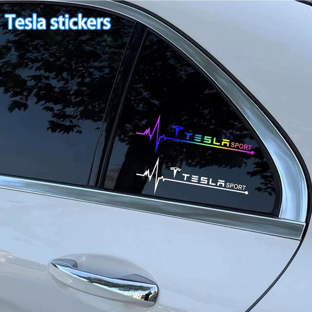 Tesla Stickers for Model Y Model 3 Model S/x Car Windows Triangular ...