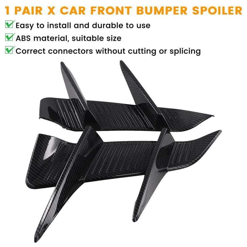 A 1 Pair Car Front Bumper Spoiler Side Air Vent Cover ABS Material Trim ...
