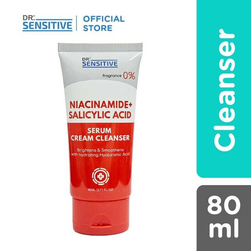 Dr. Sensitive Niacinamide + Salicylic Acid Serum Cream Cleanser 80Ml ...