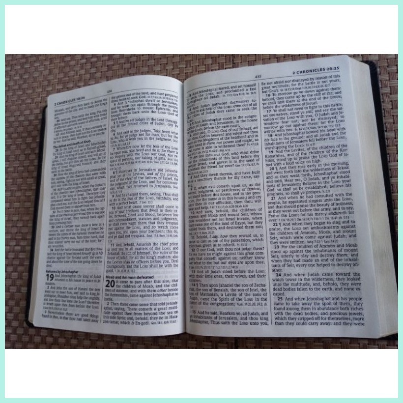 HOLY BIBLE FOR PREACHING GENUINE LEATHER THINLINE REFERENCE BIBLE LARGE ...