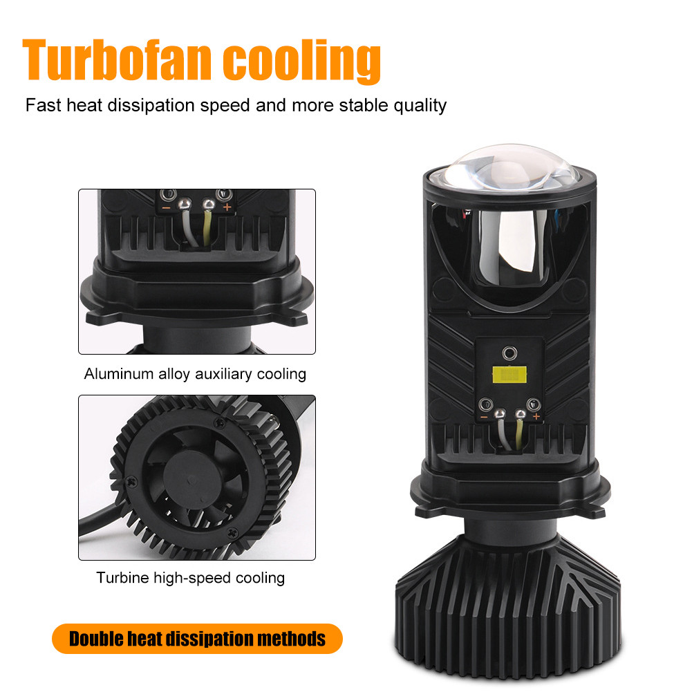2PCLED car H4 with lens ultra bright high power near and far light ...