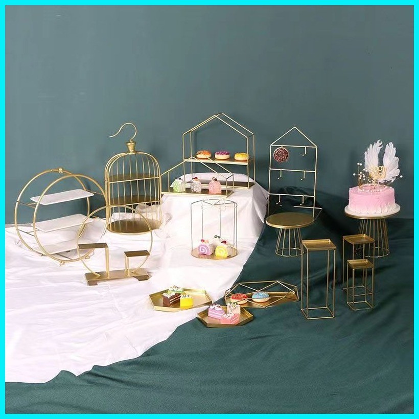 Cake Stand Dessert Stand Metal Display Stand Birthday Party Wedding ...
