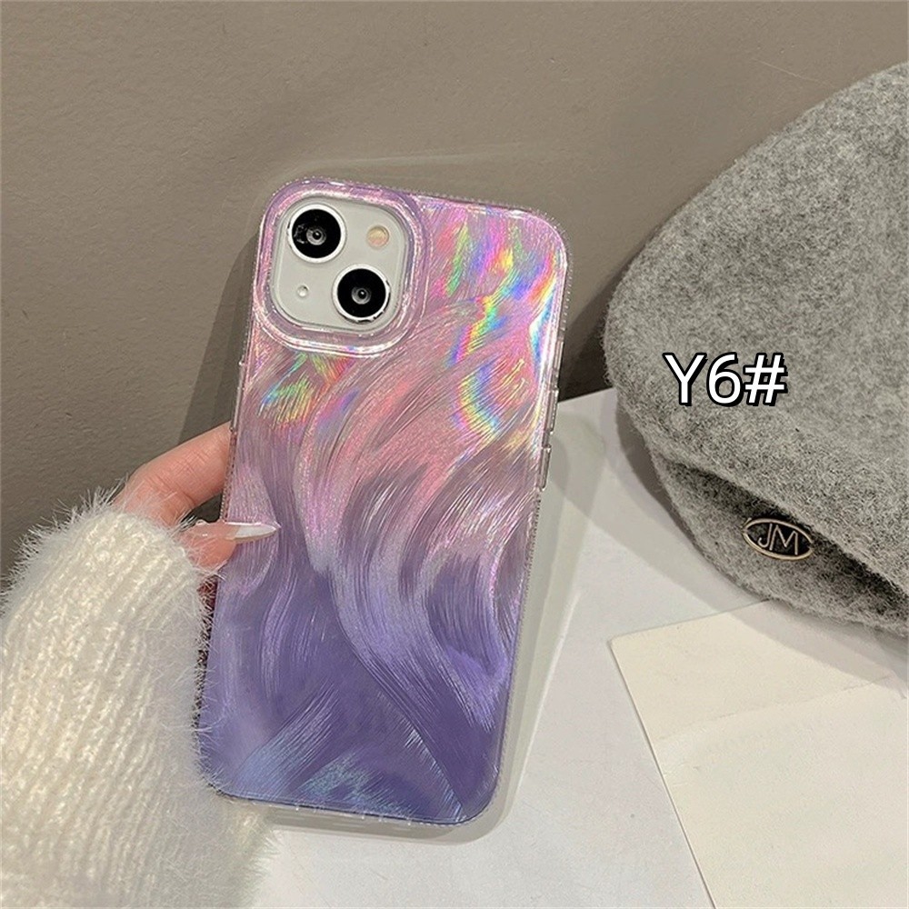 Simple Laser Gradient IMD Case for iPhone 15 Pro Max 14 Plus 11 12 13 ...