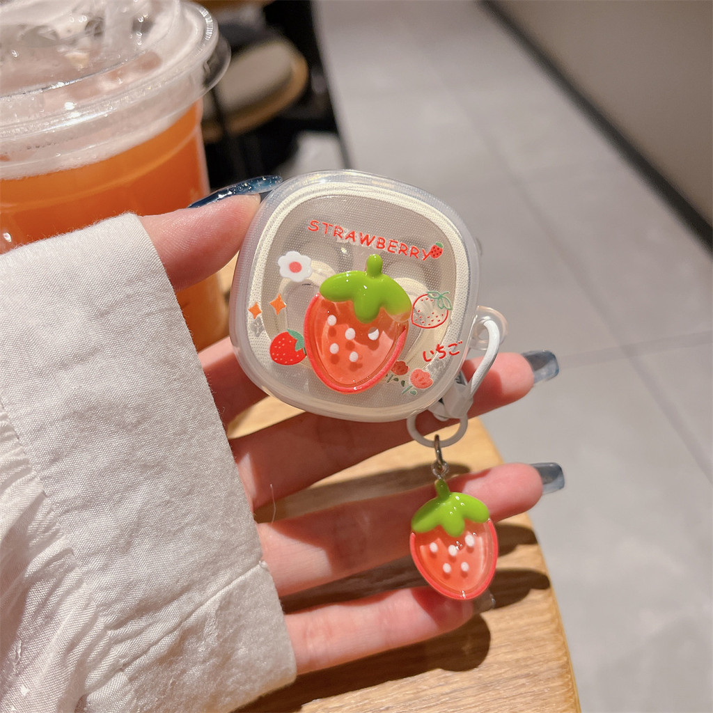 Baseus WM01/WM02/WM02+/W04 Earphone Case Fresh 3D Flower Strawberry ...