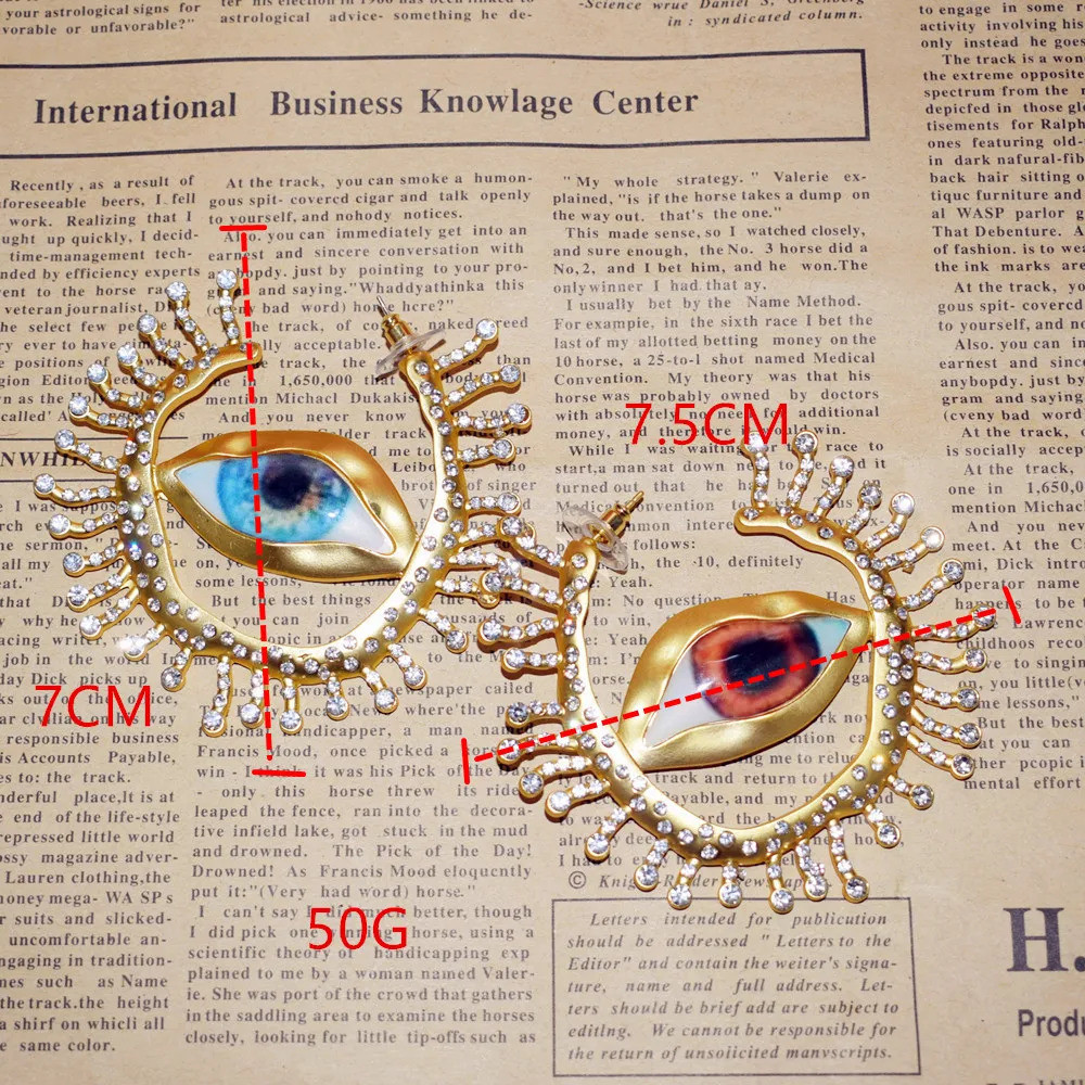 Baroque Style Vintage Alloy Big Eyes Dangle Earrings New Arrival ...