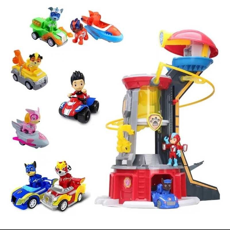 PAW PATROL PUPS MIGHTY LOOKOUT TOWER Sa Captain One Police Car Six DOG ...