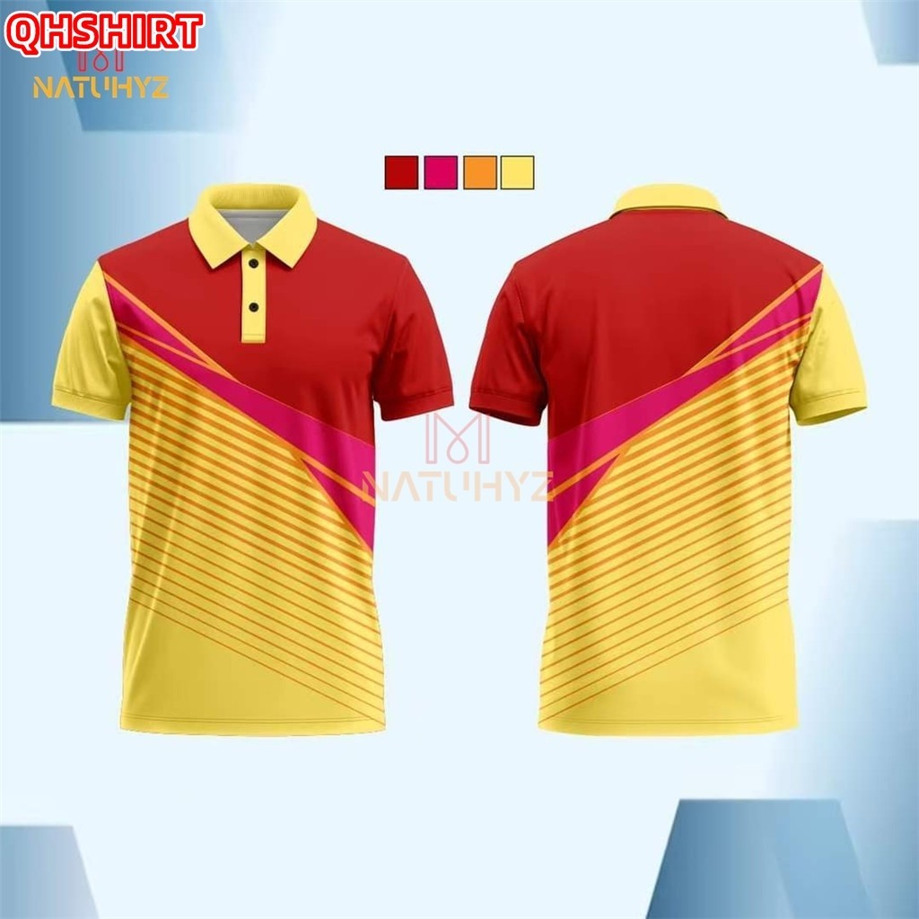 Yellow Uniform Full Sublimation Unisex Polo Shirts Man Woman Teacher ...