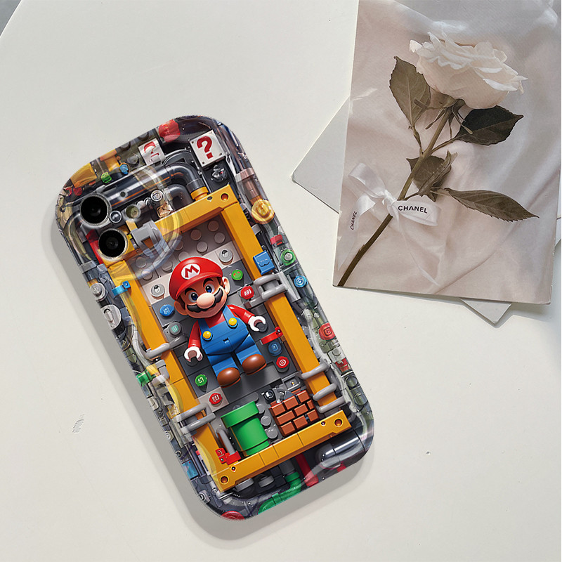 3D Super Mario Bricks Phone Casing For iPhone 6 6S 7 8 Plus X XS Max XR ...