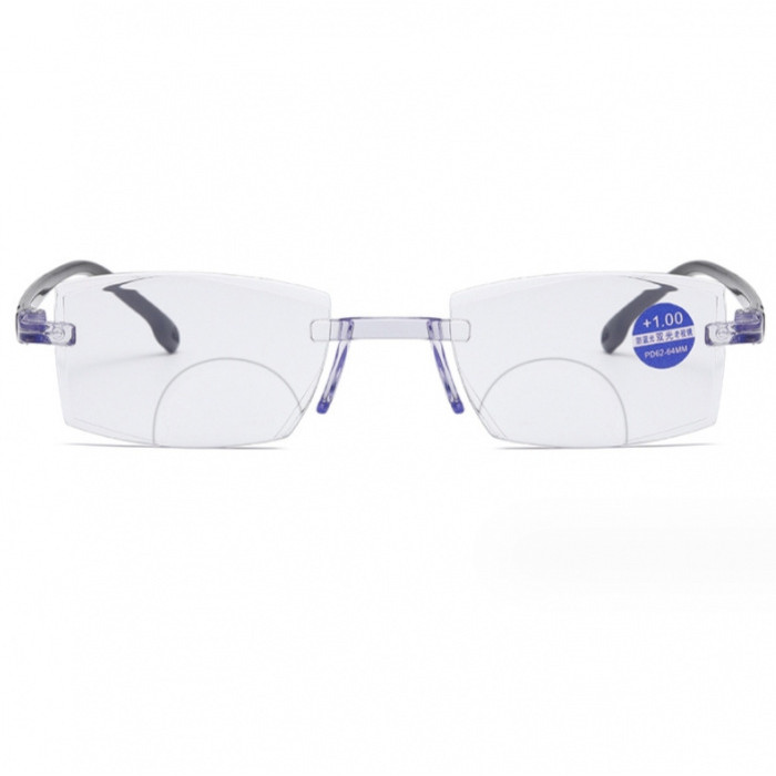 Double Vista With Graded Lens Reading Eyeglasses Men TR90 Lightweight ...