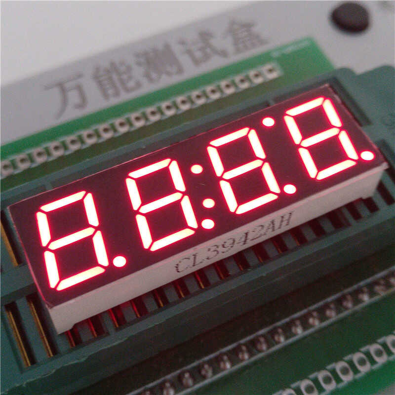 0.39'' 4 Bits Digital Tube LED Display Clock Red Color Seven Segment ...