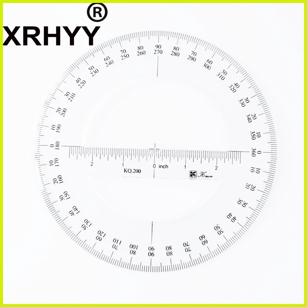 Large Transparent Round Circular 360 Degree Protractor Circle Measuring Tool Drawing Ruler Fo ...