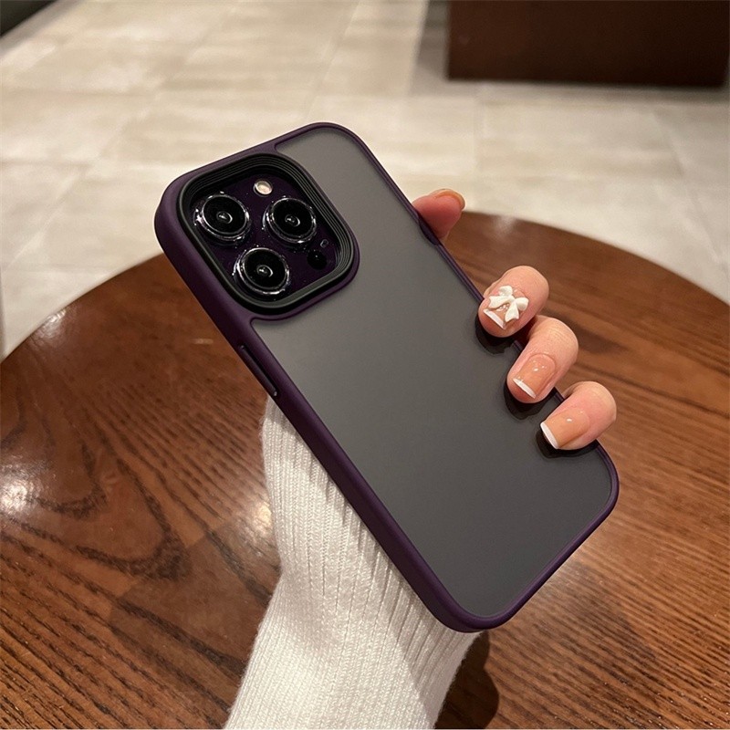 Anti-fingerprint matte hard case shock-proof and anti-drop phone case ...