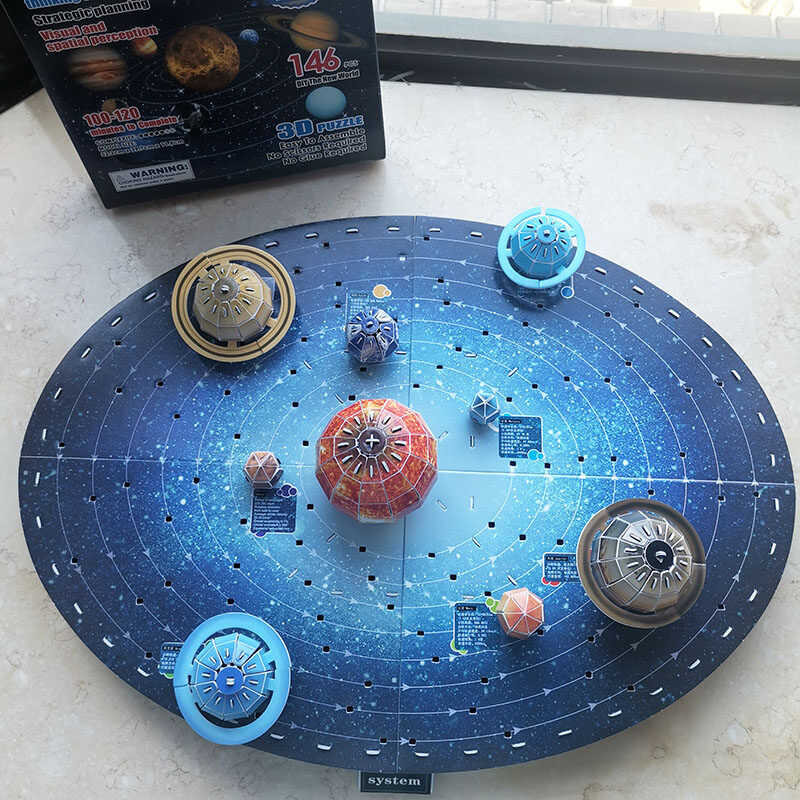 Eight Planets in the Solar System DIY Puzzle 3D Hand-Assembled Planet ...