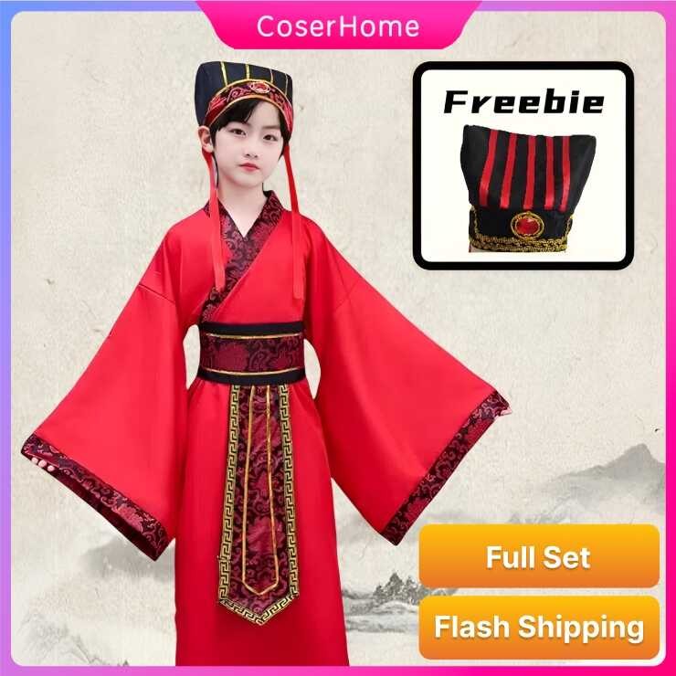 Set Full Hanfu Chinese Traditional Costumes For Kids Boy Cosplay ...