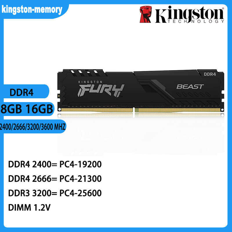 8Gb Ღ RAM Ddr4 16Gb 2400Mhz 2666Mhz 3200Mhz 3600Mhz Kf432c16bb/8-Sp ...