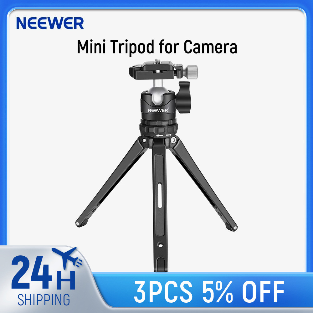 NEEWER Mini Tripod for Camera, Compact Desktop Tripod with 360° Low ...