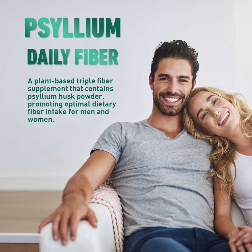 Airboy PSYLLIUM DAILY FIBER (1500mg)With Psyllium Husk, Acacia & Inulin ...