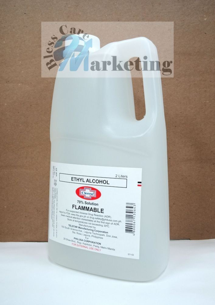 Authentic CLEENE Ethyl Alcohol 70% Solution 1 Gallon / 2 Liters ...