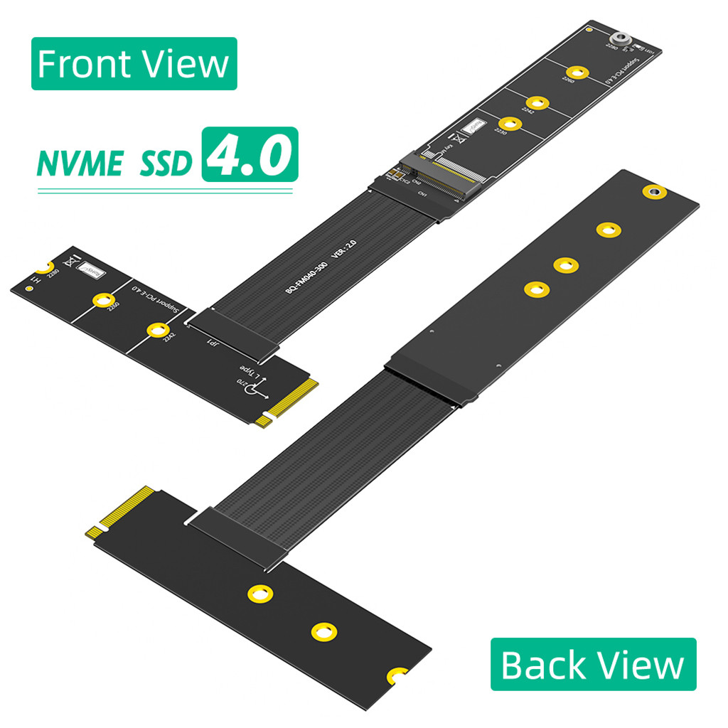 JMT Upgraded 90 / 180 / 270 Degree M.2 M Key NVME SSD Extension Cable ...