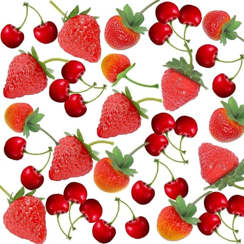 5PCS Artificial Fruit Vegetables Crystal Ice Mini Artificial ...